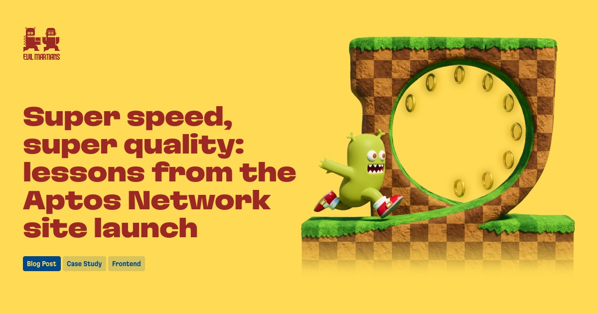 Super speed, super quality: lessons from the Aptos Network site launch ...