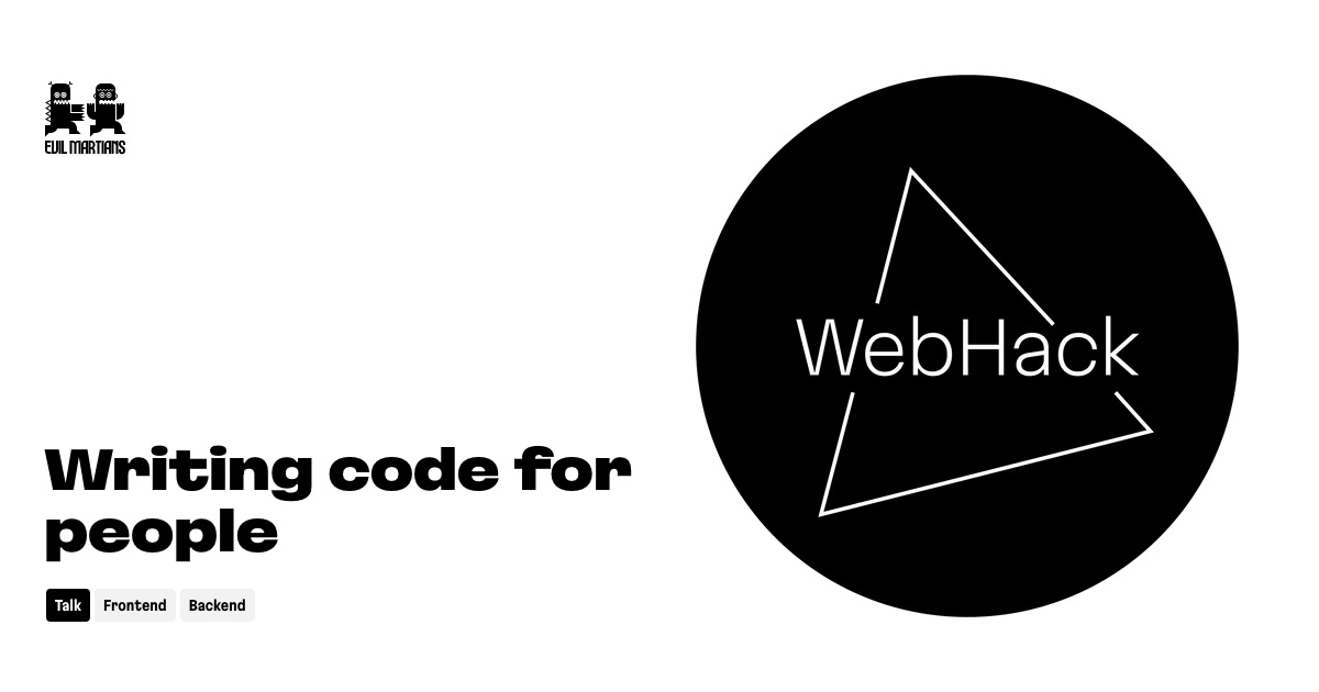 Writing code for people by Evil Martians